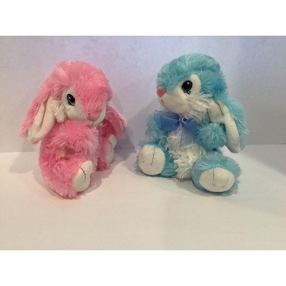 Dan Dee | Toys | Set Of 2 Dan Dee Collectors Choice Bunny Rabbit Plush Pink Girl And Blue Boy ...